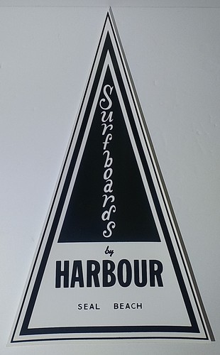 NOS Giant Harbour Surfboards Banana Black White Surfing Sticker 16" X 9 ...