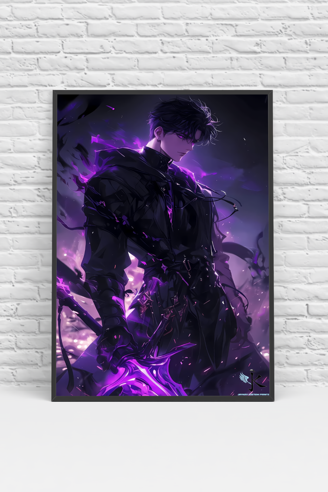 Solo Leveling Jin-Woo Shadow Monarch Poster Print - No Frame | eBay