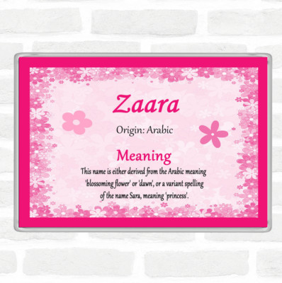 Zaara Name Meaning Jumbo Fridge Magnet Pink | eBay