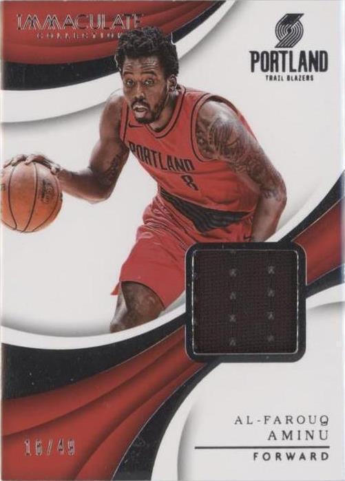 2017-18 Panini Immaculate Collection - Materials Al-Farouq Aminu #M-AFA ...