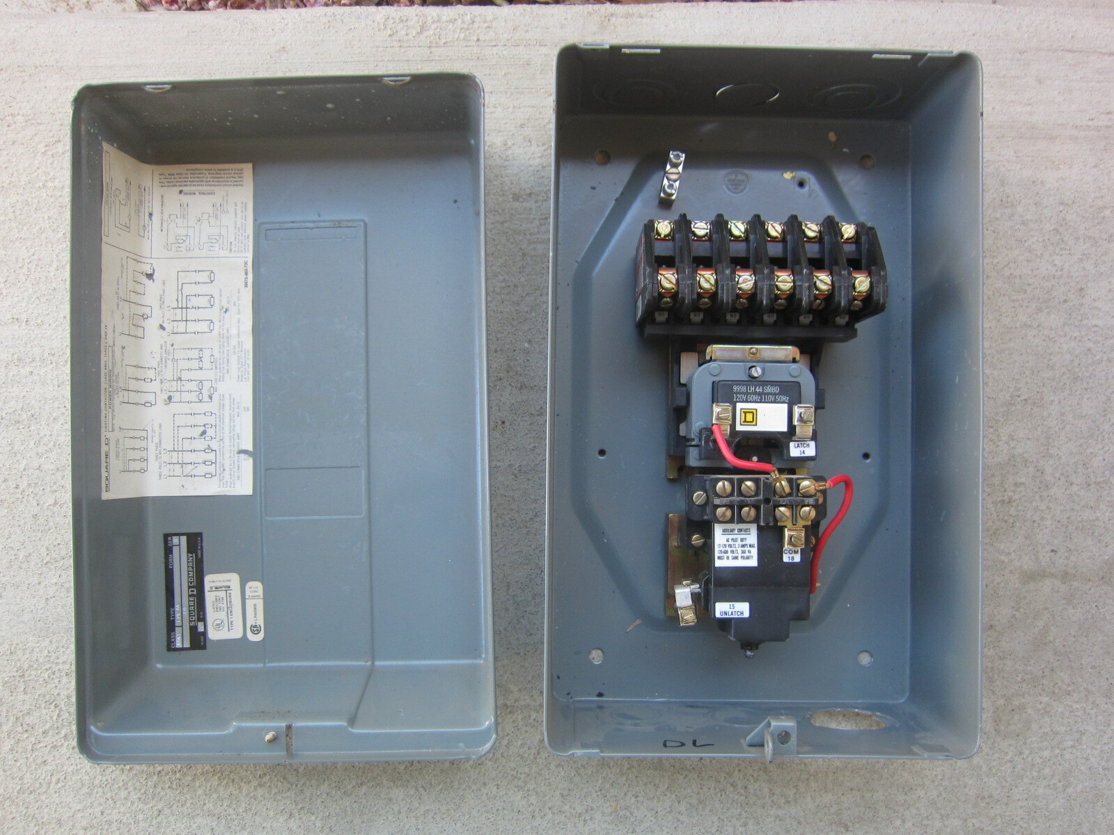 Square D 8903 LXG60 NEMA1 6P 120V Coil Lighting Contactor, Used | eBay