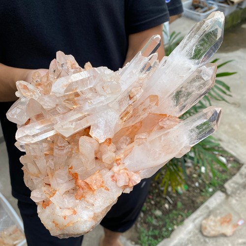 6.5lb Large Natural Clear White Quartz Crystal Cluster Rough Healing ...