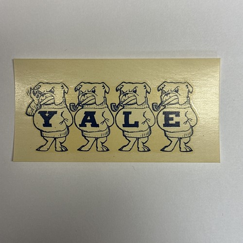 Vintage 1950s Yale Bulldogs Ivy League College University Decal Sticker ...