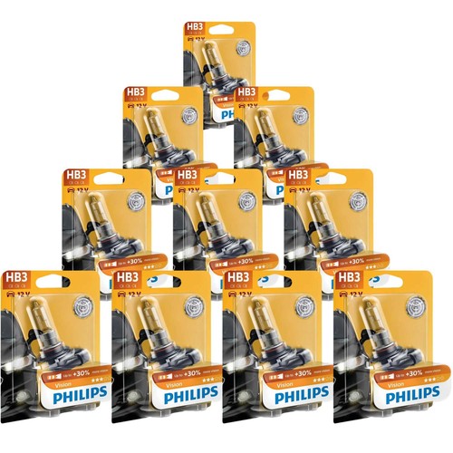 10x Philips Vision HB3 Halogène Jusqu'À 30% Plus de Lumière 60W 12V | eBay