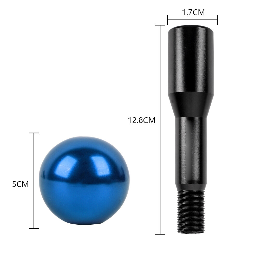 Universal Aluminum Alloy Blue Ball Manual Gear Stick Shift Knob Lever ...