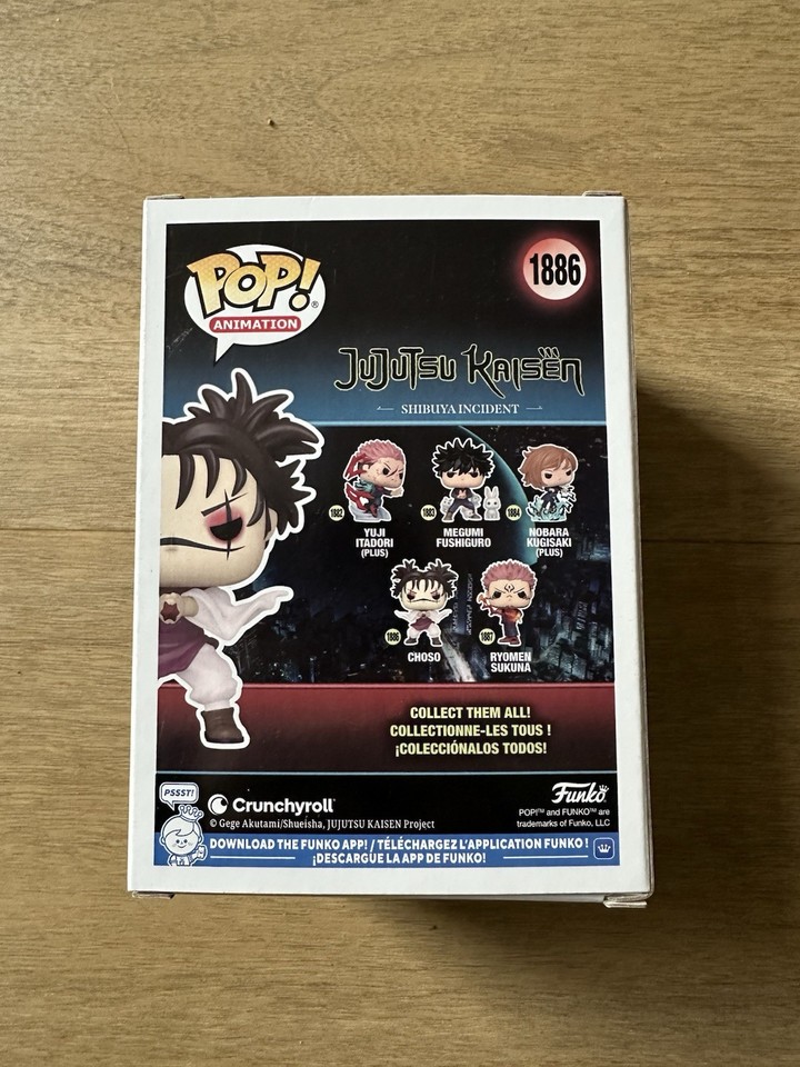 Funko Pop ! Figurine d'animation vinyle Jujutsu Kaisen Choso #1886 ...