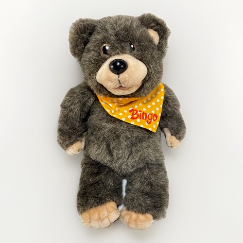 Bingo Hasbro Softies Hand Puppet Talking Plush Bear 16” 1986 Working | eBay