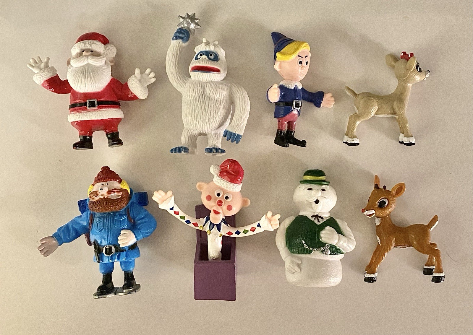 Rudolph the Red Nosed Reindeer Figure Set of 8 Classic Holiday ...