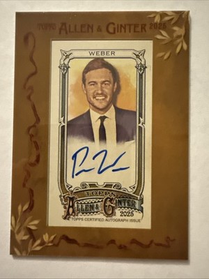Peter Weber 2025 Topps Allen & Ginter Framed Mini On Card Auto Sp #MA ...