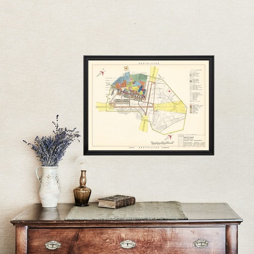 Old Map of Westover Air Force Base, MA 1951 - Vintage Westov | eBay