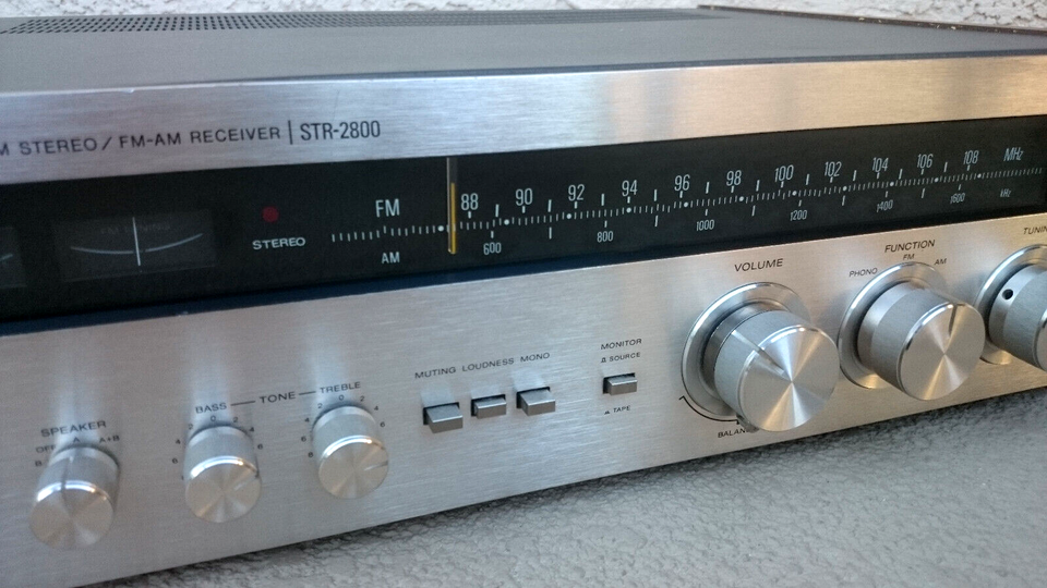 SONY STR-2800 STEREO AM/FM RECEIVER 20W 80OHM TESTED WORKING CLEAN ...
