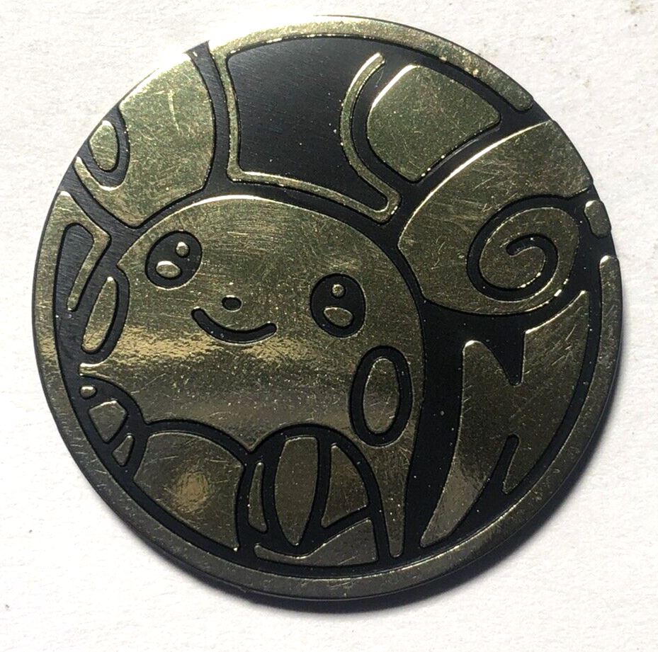 Pokemon TCG Gold Alolan Raichu Flip Coin Token Game Piece Official | eBay