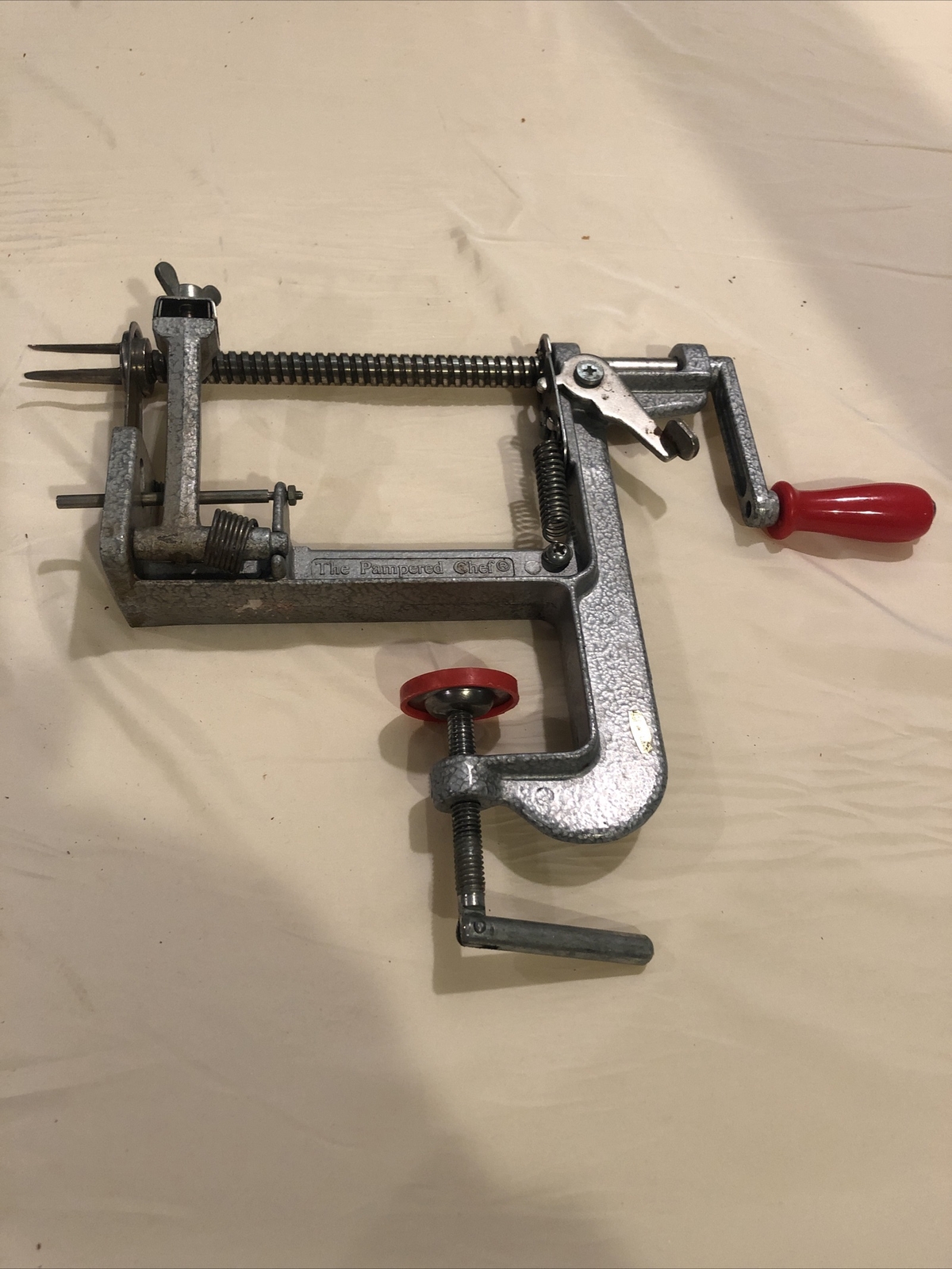 Pampered Chef Apple Peeler Corer Slicer Table Clamp Kitchen Food Prep ...