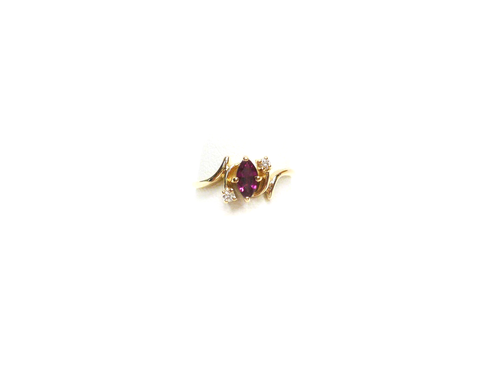 10K Yellow Gold Ruby Diamond Ring Size 5 | eBay