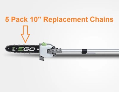5 Pack 10" Pole Saw Chains Ego 1/4 .043 Gauge 56 DL Replaces AC1000Q ...