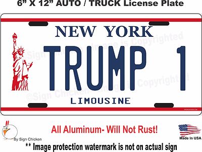 New York, TRUMP, TRUMP 1, Novelty, license Plate, President Trump ...