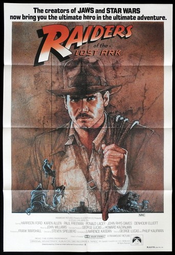 RAIDERS OF THE LOST ARK Original Australian One sheet Movie poster Harrison Ford | eBay