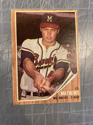 1961 TOPPS #30 ED MATHEWS MILWAUKEE BRAVES BASEBALL CARD EX | eBay
