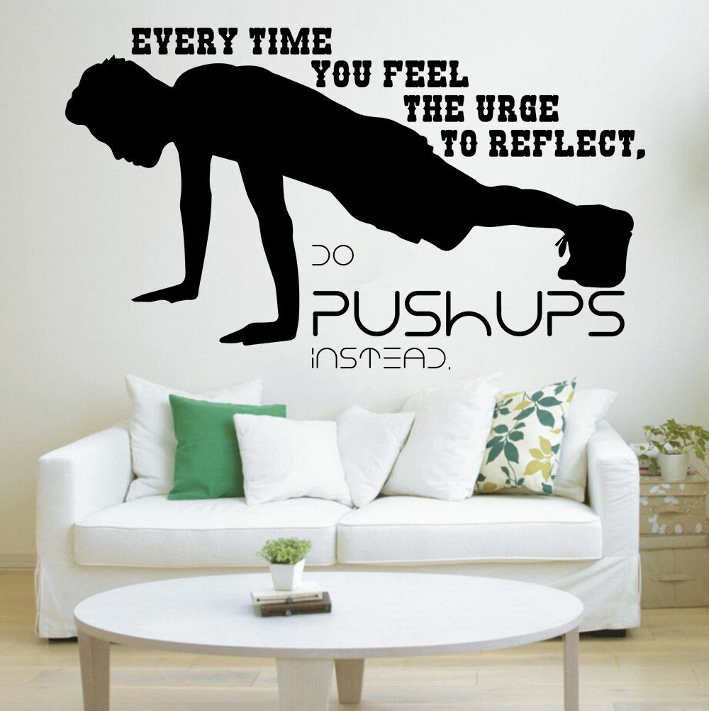 Art Wall Decals Home Gym Vinyl Wall Decal Health Healthy Motivation