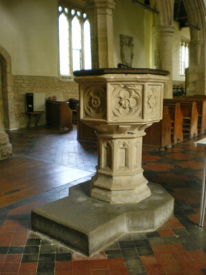 Photo 6x4 The Parish Church of St Kenelm's, Enstone, Font Church ...