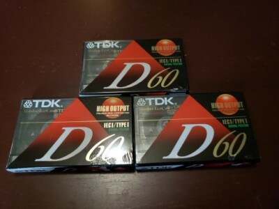 TDK D60 Blank Audio Cassette Tapes High Output ICEI/Type I Lot Of 3 ...