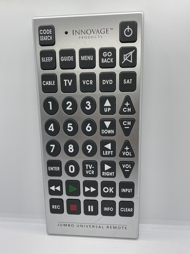 Innovage Products Jumbo Universal Remote - Controls Cable, TV, VCR, DVD ...