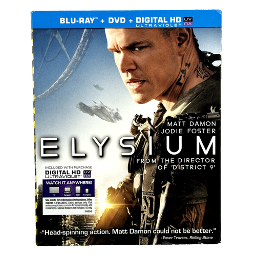 ELYSIUM (2013) BLU-RAY / DVD Damon Foster 43396417199| eBay