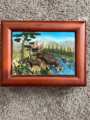 Nogiguchi Collection Keepsake Box. BRAND NEW. Moose Family Design ...