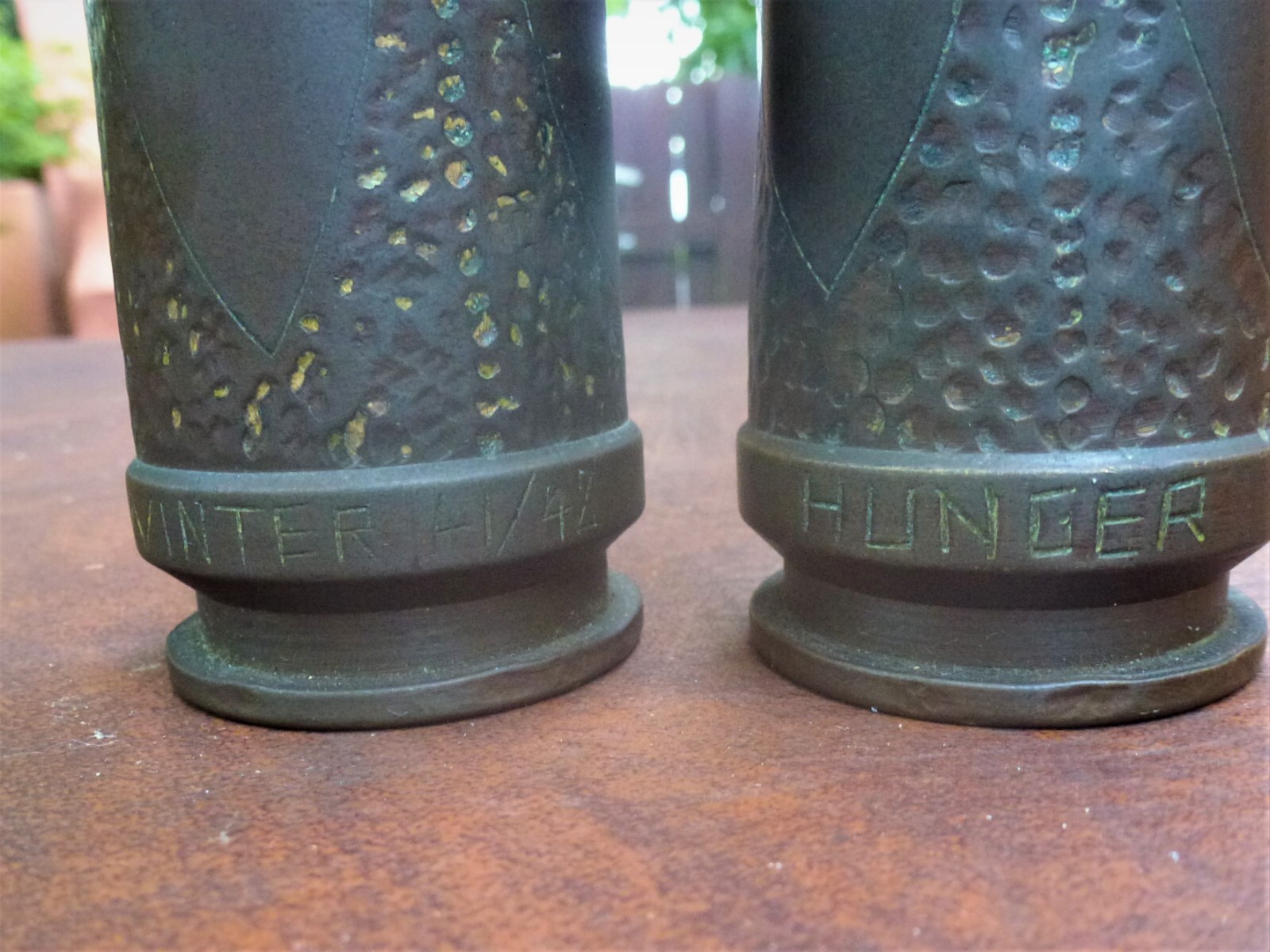 WW2 Trench Art VASES / CANDLE HOLDERS MADE FROM GERMAN SHELLS, RUSSIA ...