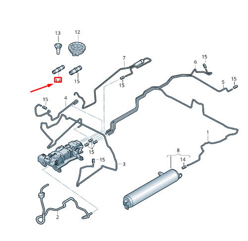NEW VW TOUAREG 7P MK2 AIR LINE PUSH-ON CONNECTOR 7L0616757 | eBay