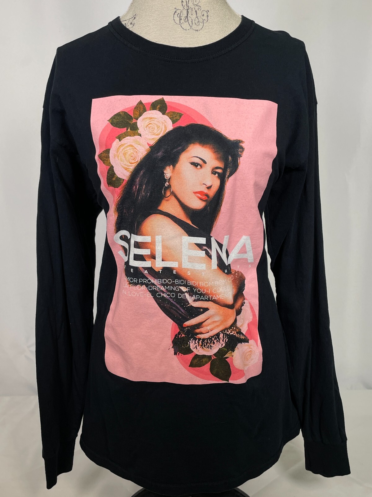 Selena Quintanilla Greatest Hits Album Black Long Sle… - Gem
