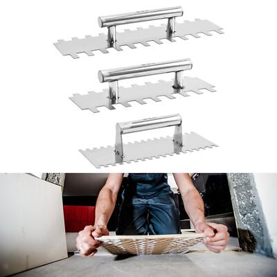 Steel Plastering Trowel Handy Tool with Teeth Tile Flooring Trowel ...