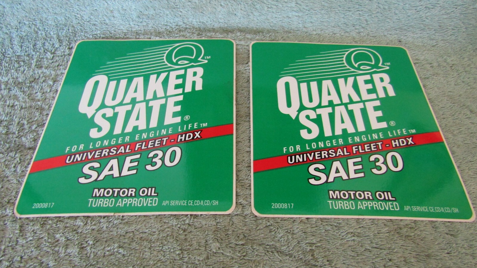 Vintage Quaker State Lubester Oil Stickers Oil Pump Total of 2 NOS ...