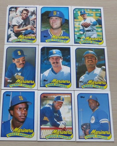 set of 9- 1989 Topps Baseball cards #36 Mariners see list below VG ...