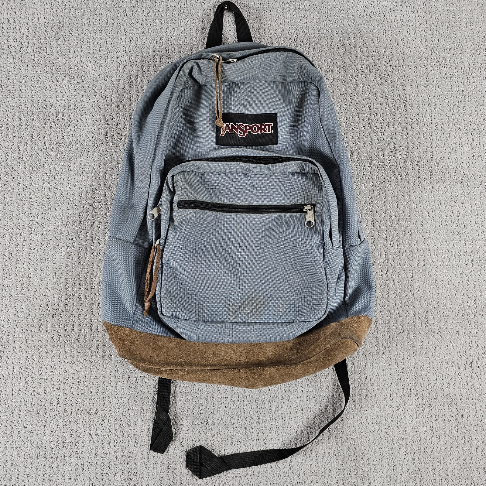 Vintage Original Jansport Gray Backpack Suede Bottom