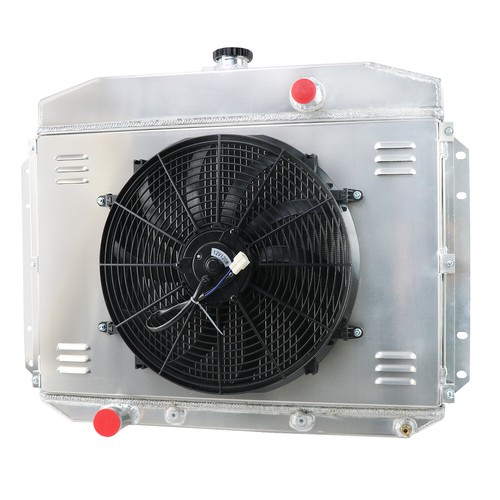 4 Row Aluminum Radiator&Shroud Fan fit 1961-64 Ford F100 F250 F350 V8 ...