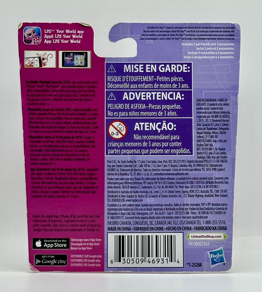 Hasbro Littlest Pet Shop #337 Fluttery McTeal Rabbit #338 Ladon Lilypad ...