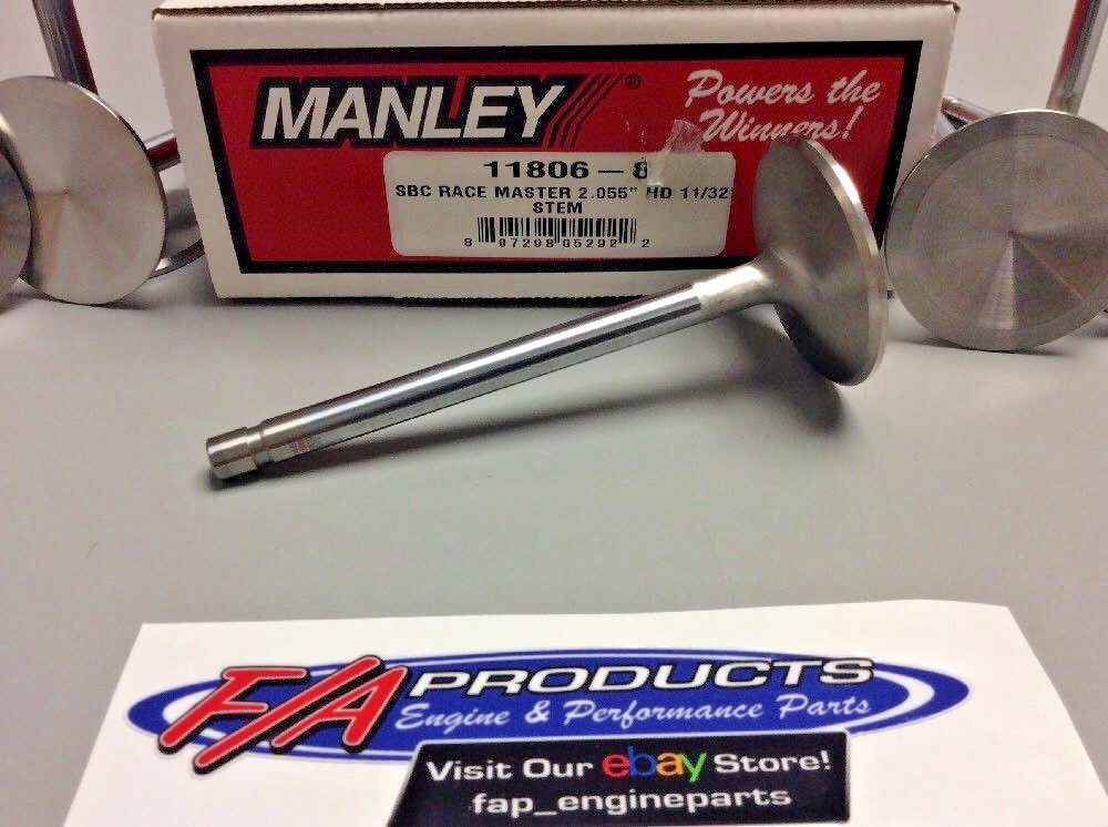 Manley 11806-8 2.055" Small Block Chevy Race Master Intake Valves Set ...