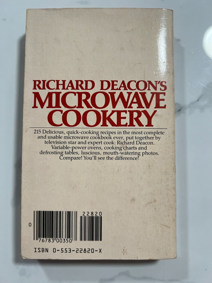 Richard Deacon's Microwave Cookery The Most Complete Microwave Cookbook ...
