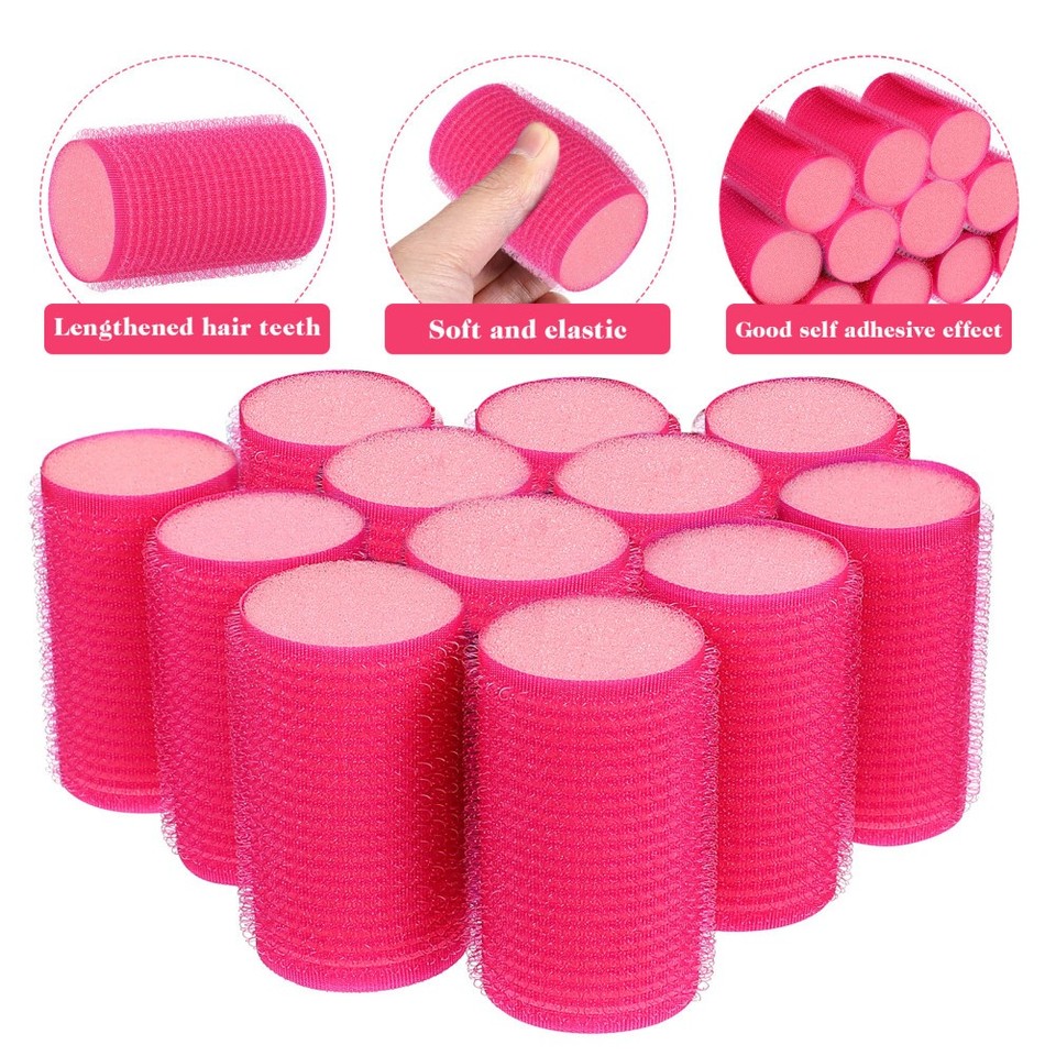 12 Pcs Hair Rollers Sponge Curlers for Medium Short Hair Styling | eBay ...