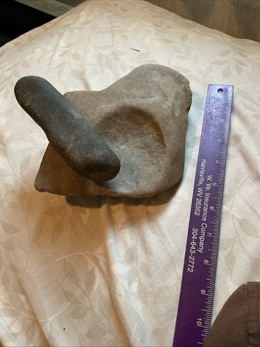 Ancient Stone Mortar & Pestle — paleo— Ritual Grinding Tool | eBay