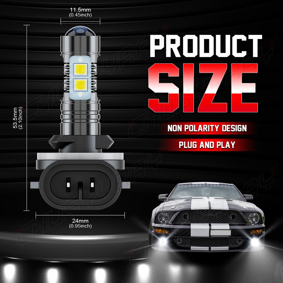 For Kia Rio 2003-2011 LED 4x Headlight High/Low Beam Fog Light Bulbs ...