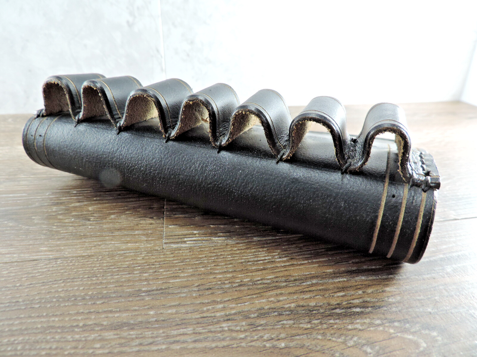 Black Leather Belt Slide Shotgun Ammo Holder Holds 7 Rounds 20 Gauge | eBay