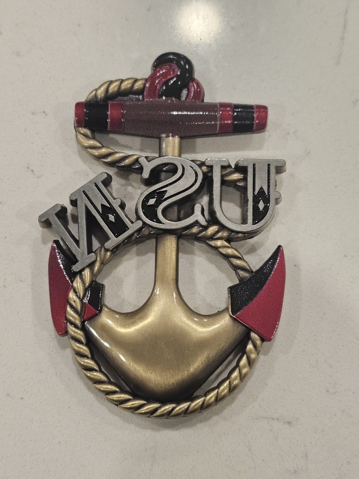 Rare 3.5" Navy Chief Pride "Tattoo" Themed Anchor CPO Challenge Coin | eBay