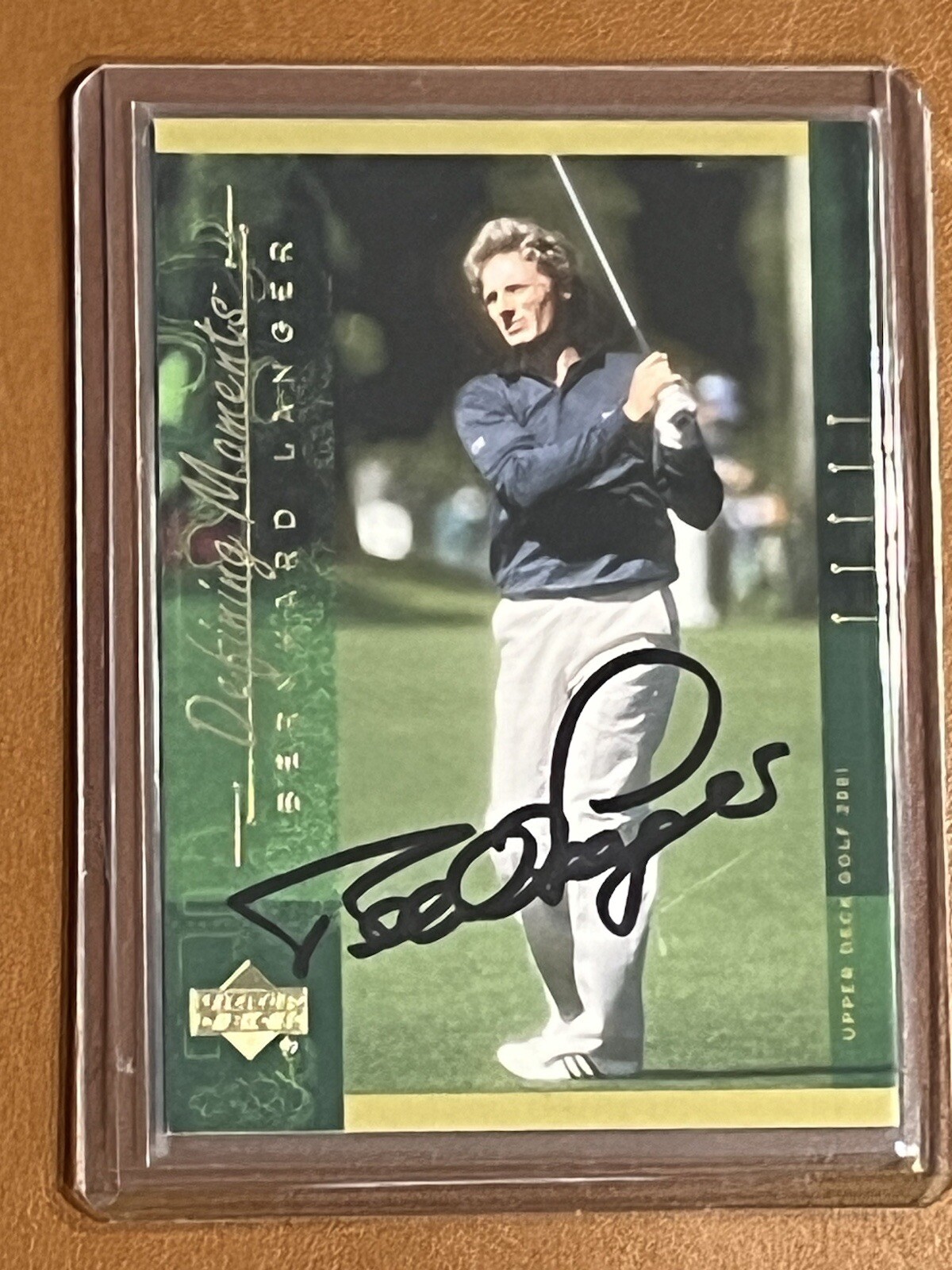 Bernard Langer 2001 Upper Deck Signed Auto Card - Defining Moments #135 ...