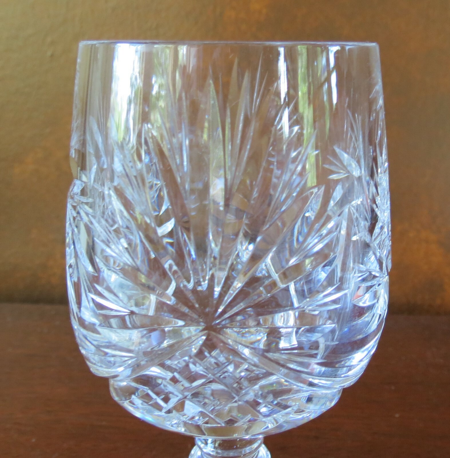 Kristall Neubert of Germany Colwein Fan & Hob Star Cut Crystal Water ...