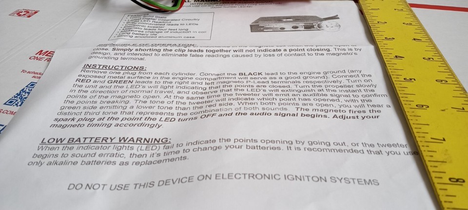 ATS DUAL MAGNETO SYNCHRONIZER TIMING LIGHT AIRCRAFT BENDIX SLICK TESTED ...