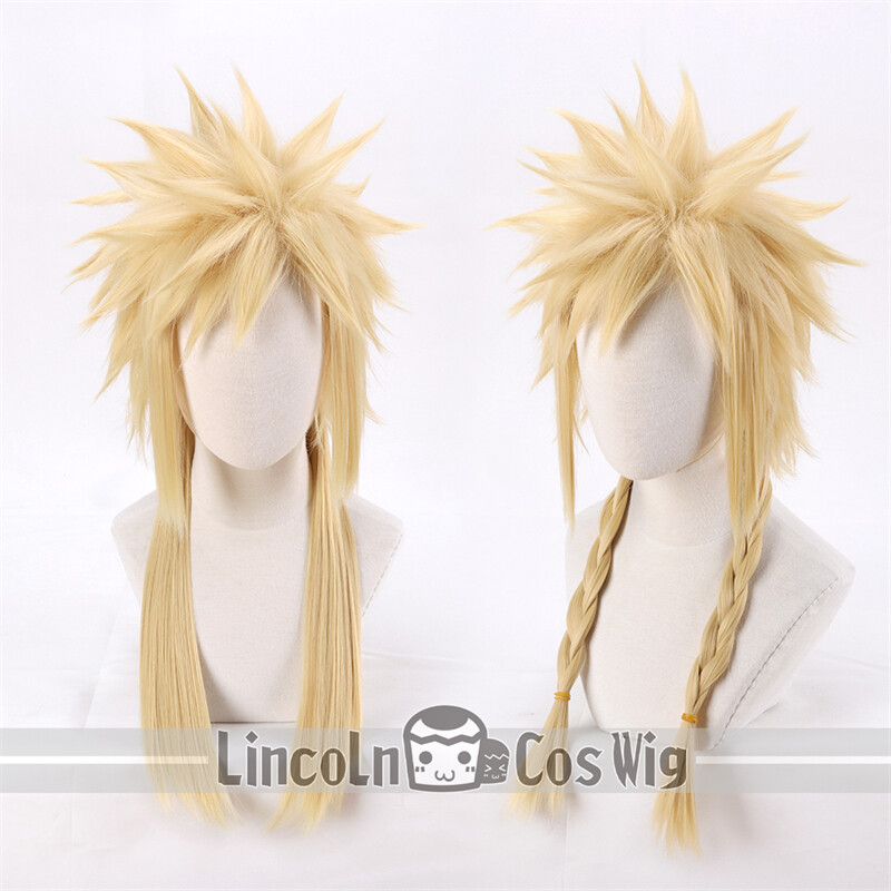 Final Fantasy VII FF7 Cloud Strife Cosplay Yellow Short Hair Halloween ...