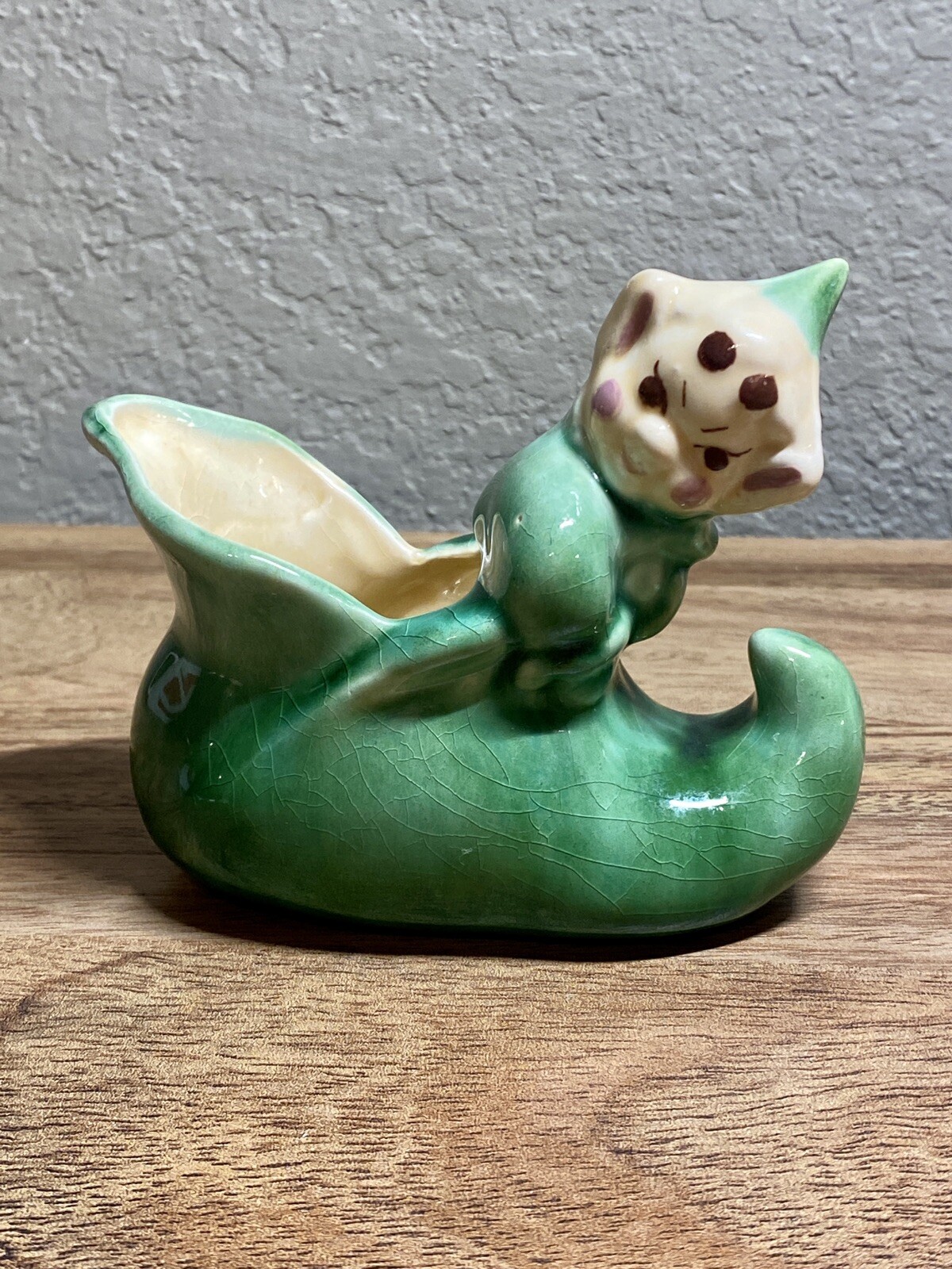 Vintage Walker Pottery Mushroom Pixie and Pixie in Shoe Figurines Set ...