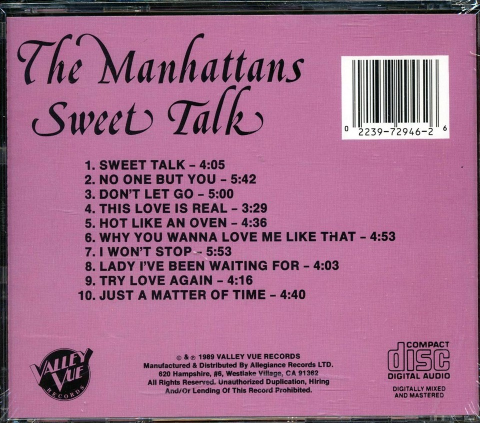 CD The Manhattans - Sweet Talk | eBay